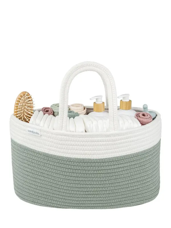 COMFY CUBS Rope Diaper Caddy - Sage