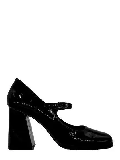 AMIE RAFA Jackie Mary Jane Block Heels - Black