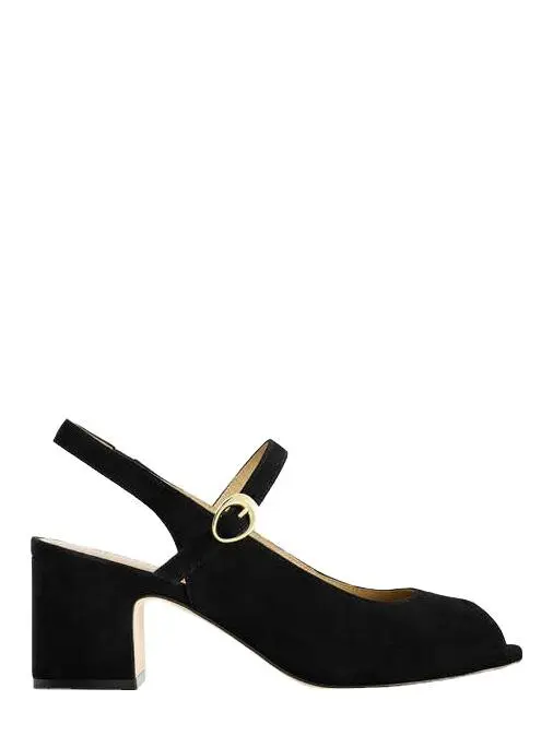 Bernardo Bailen Mary Jane Peep Toe Heels - Black