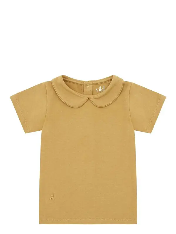 VILD HOUSE OF LITTLE Organic Cotton Collared Shirt - Clever Camel