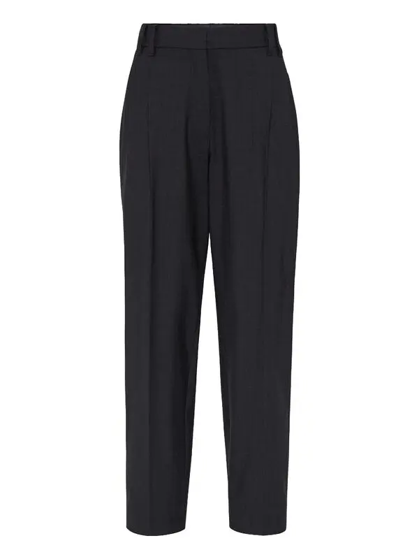 Brunello Cucinelli Slouchy Pleated Trousers - Lignite Grey