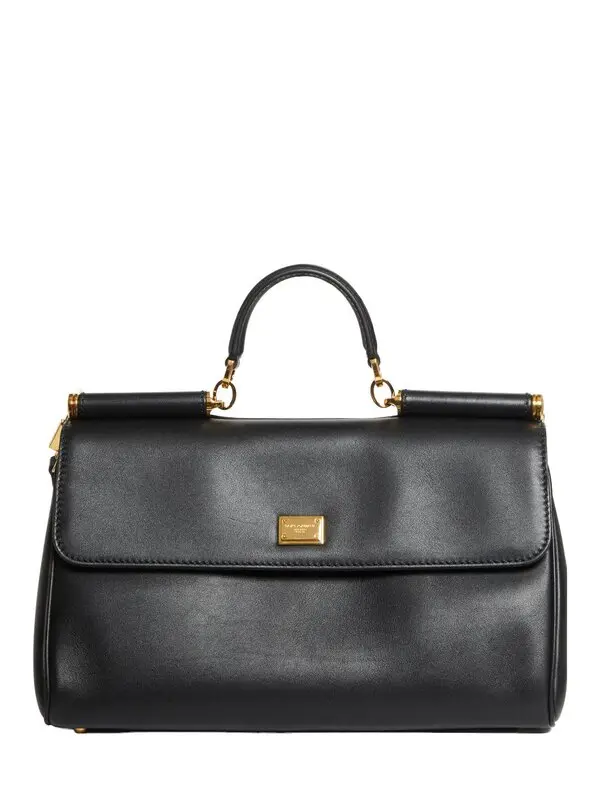 Dolce & Gabbana My Sicily East/west Plongé Leather Top Handle Bag - 80999 Nero