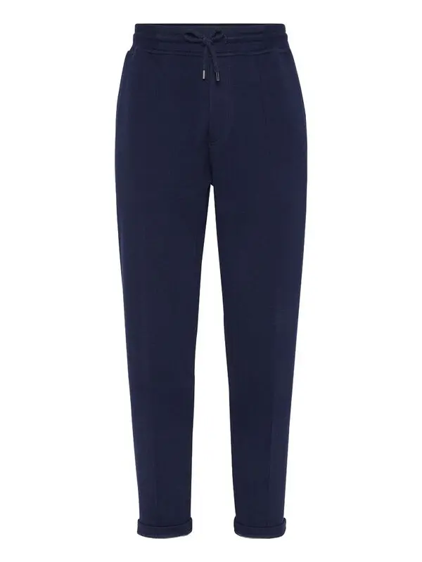Brunello Cucinelli Trousers With Crête - Cobalt