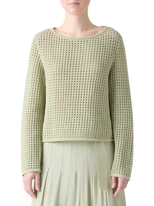Akris Chunky Cotton Sweater - Pistachio