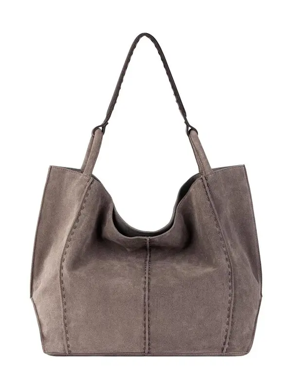 THE SAK Los Feliz Large Leather Tote Bag - Mushroom Suede
