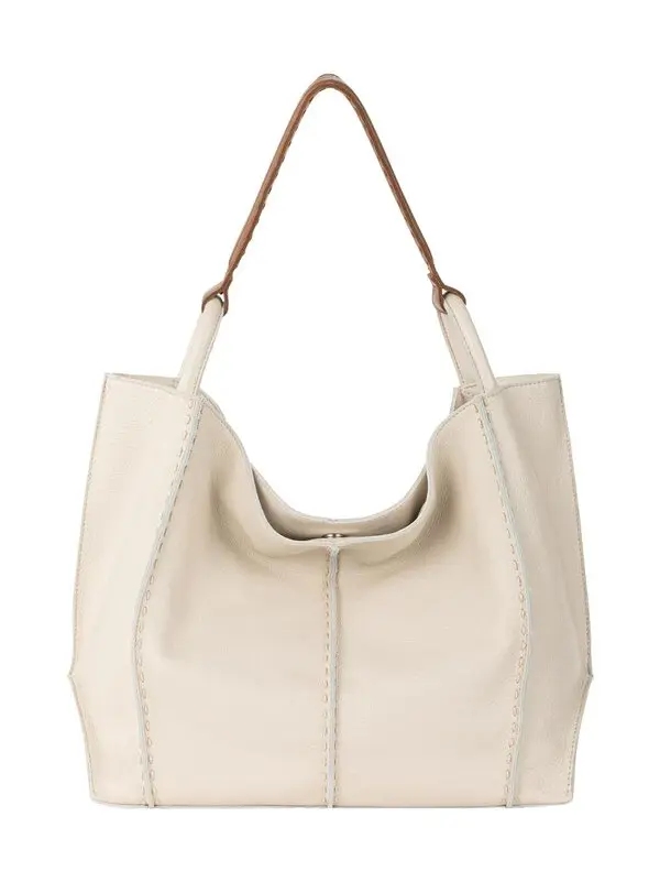 THE SAK Los Feliz Large Leather Tote Bag - Stone