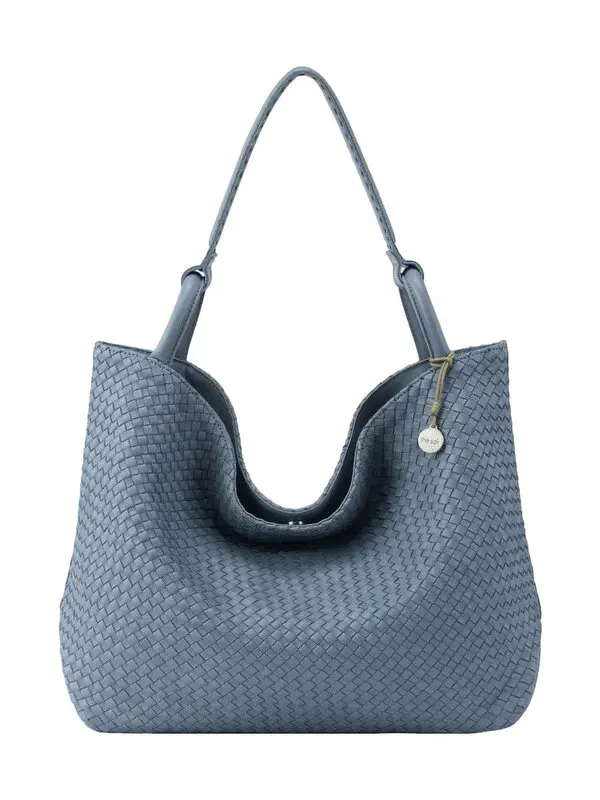 THE SAK Los Feliz Large Leather Tote Bag - Woven Maritime