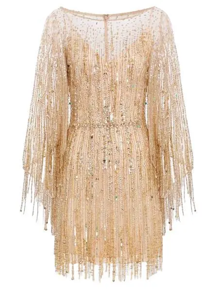 Jenny Packham Dazzle Embellished Mini Dress - Illusion