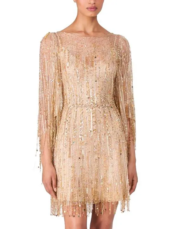 Jenny Packham Dazzle Embellished Mini Dress - Illusion