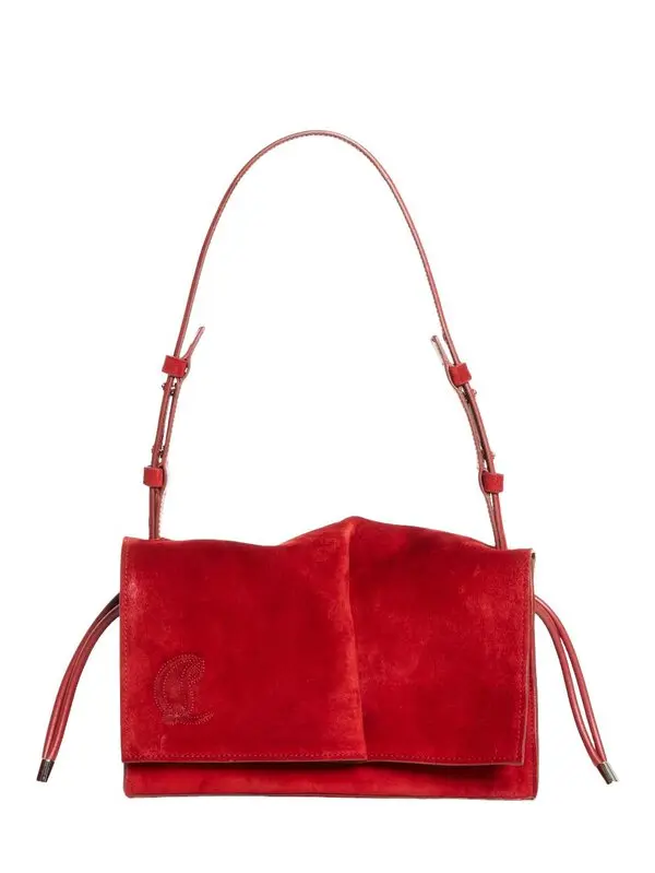 CHRISTIAN LOUBOUTIN Small Baggy Suede Shoulder Bag - Fever