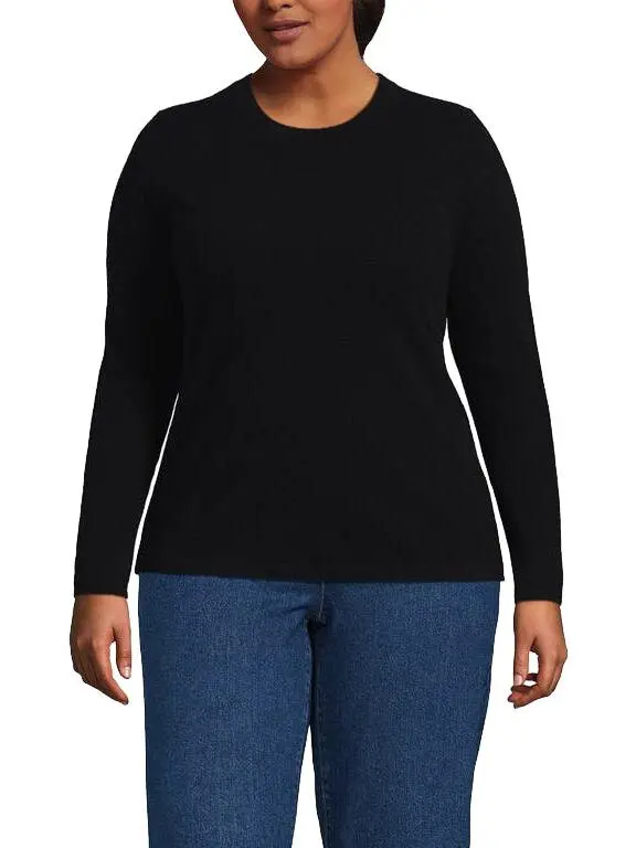 LANDS' END Cashmere Sweater - Black