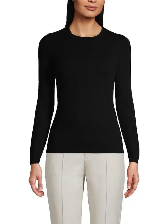 LANDS' END Cashmere Sweater - Black