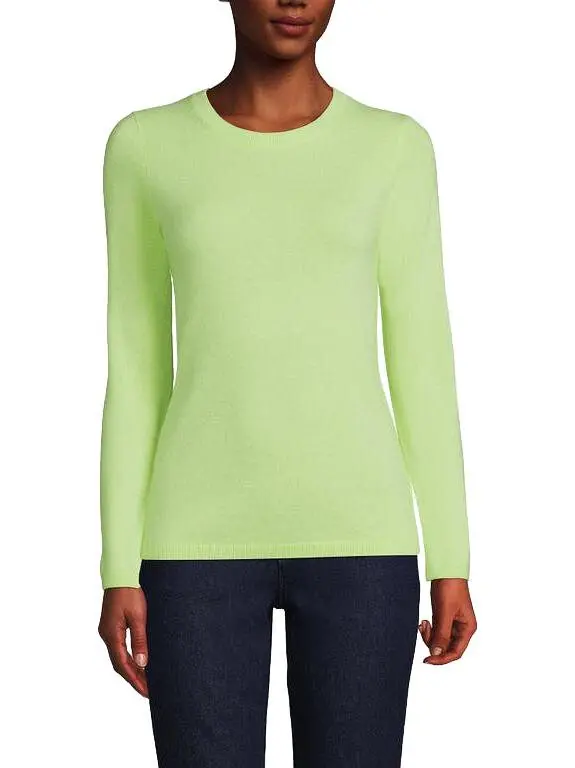 LANDS' END Cashmere Sweater - Fluorescent Green
