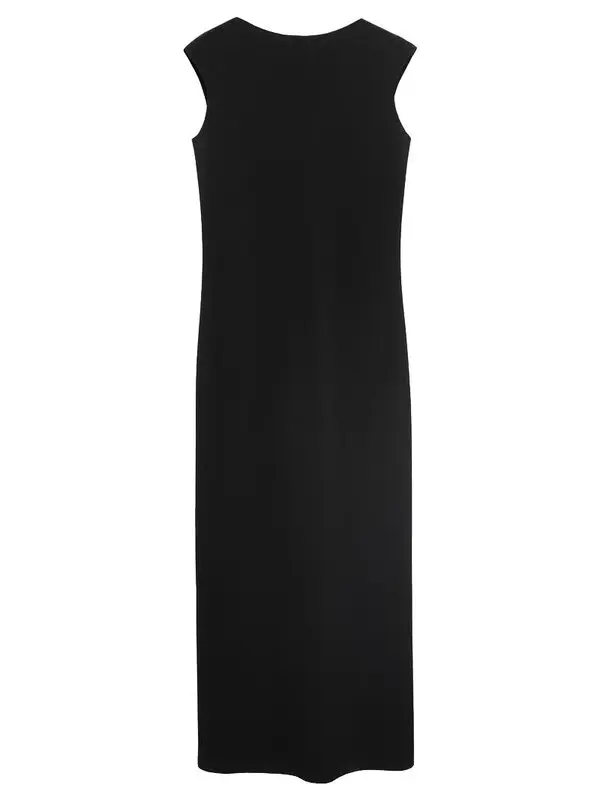 Mango Open Back Maternity Midi Dress - Black