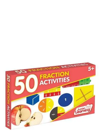 JUNIOR LEARNING 50 Fraction Activities - Multicolored