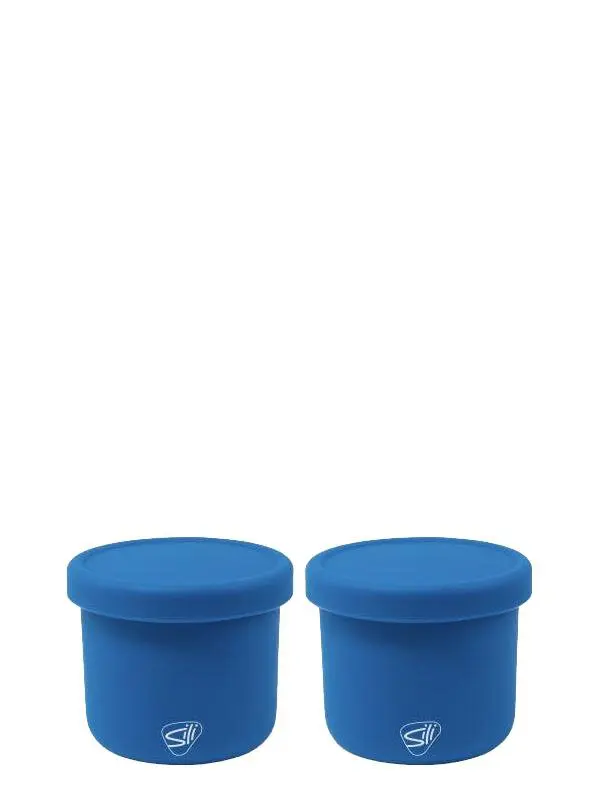 SILIPINT 10-ounce Lidded Bowls, 2-pack - Blue