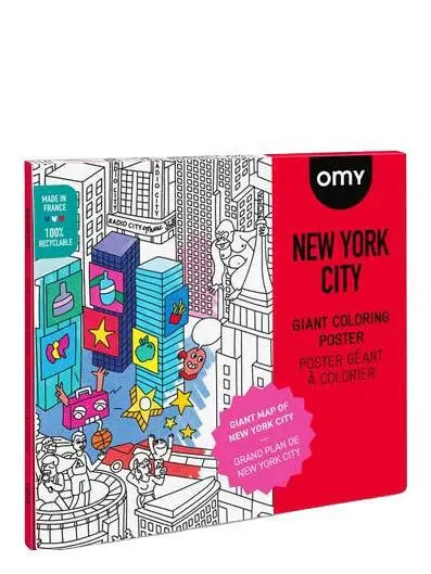 OMY Giant Coloring Poster Ny - Red