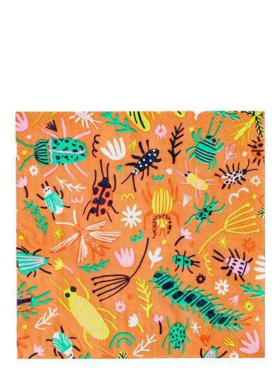 DAYDREAM SOCIETY Backyard Bugs Print Large Napkins - Assorted Pre-pack