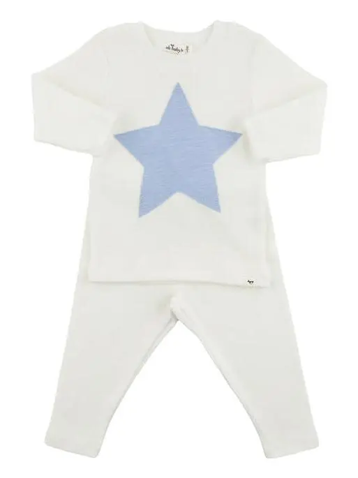 OH BABY! Star Fog Slub Two Piece Set - Cream