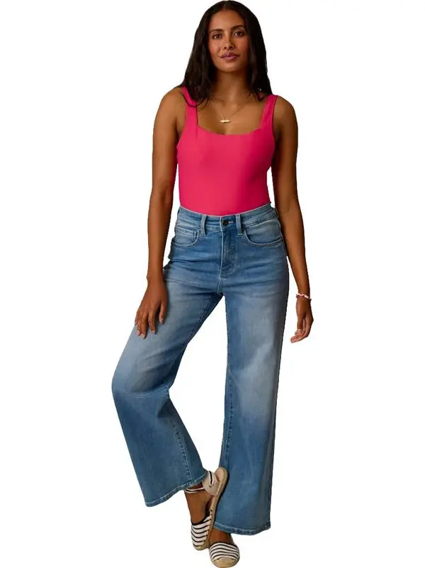 Carve Designs Audrey Wide Leg Jean - Blue Tide