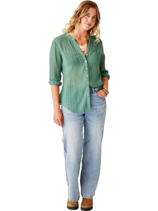 Carve Designs Audrey Wide Leg Jean - Deconstructed