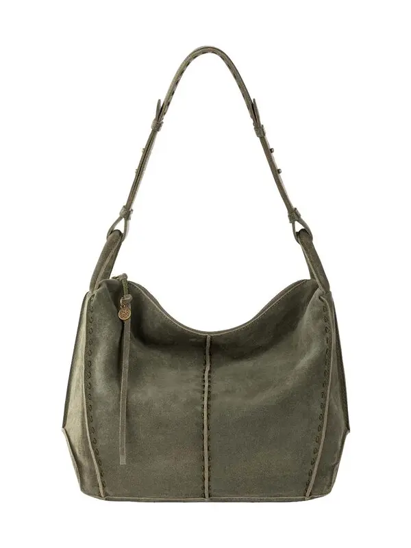 THE SAK Los Feliz Hobo Leather Bag - Moss Suede