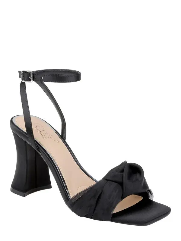 Badgley Mischka Fayola Ankle Strap Sandal - Black Satin