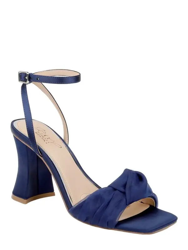 Badgley Mischka Fayola Ankle Strap Sandal - Navy Satin