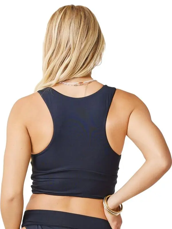 Carve Designs Tofino V-neck Longline Tank Top - Black