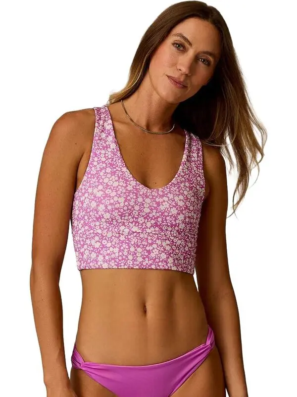 Carve Designs Tofino V-neck Longline Tank Top - Fleur