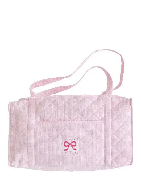 LITTLE ENGLISH Quilted Duffle Bag - Pink Bow