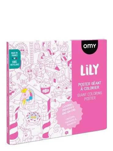 OMY Giant Coloring Poster Unicorn - Pink