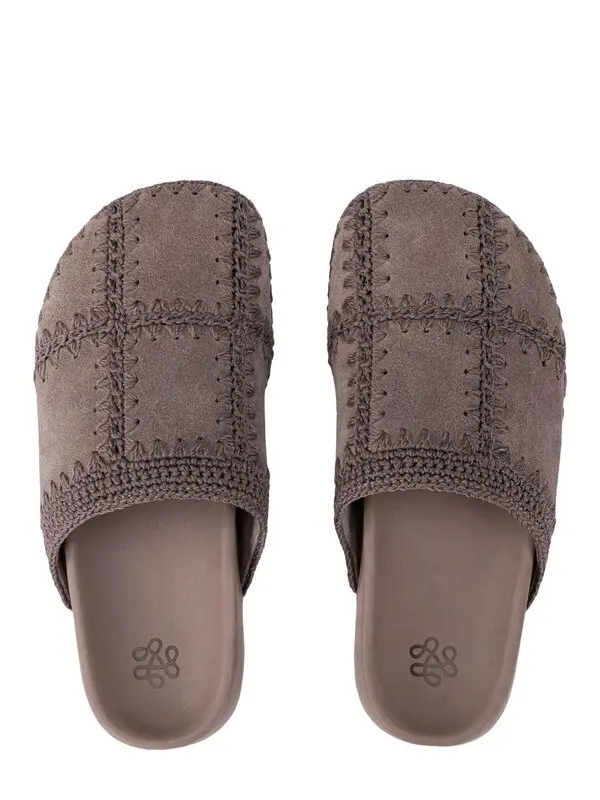 THE SAK Bolinas Suede Clogs - Mushroom Suede Patch