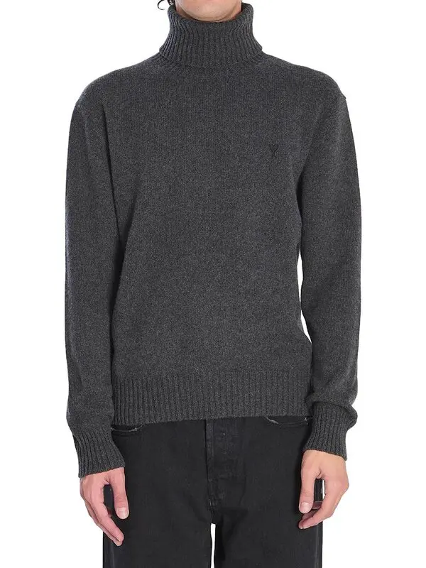 Ami De Coeur Turtleneck Sweater - Grey