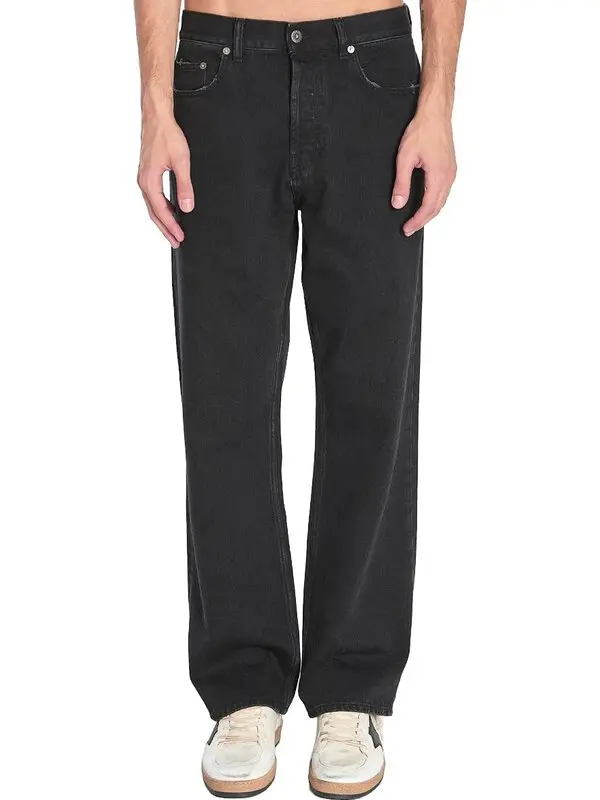 Golden Goose Vintage-effect Loose Fit Jeans - Black