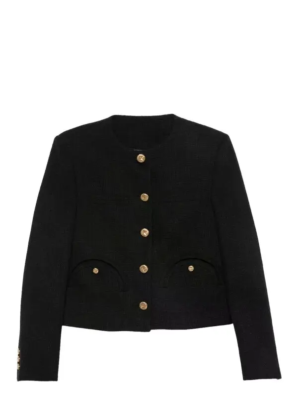 BLAZÉ MILANO Tweed Button-fastening Jacket - Black
