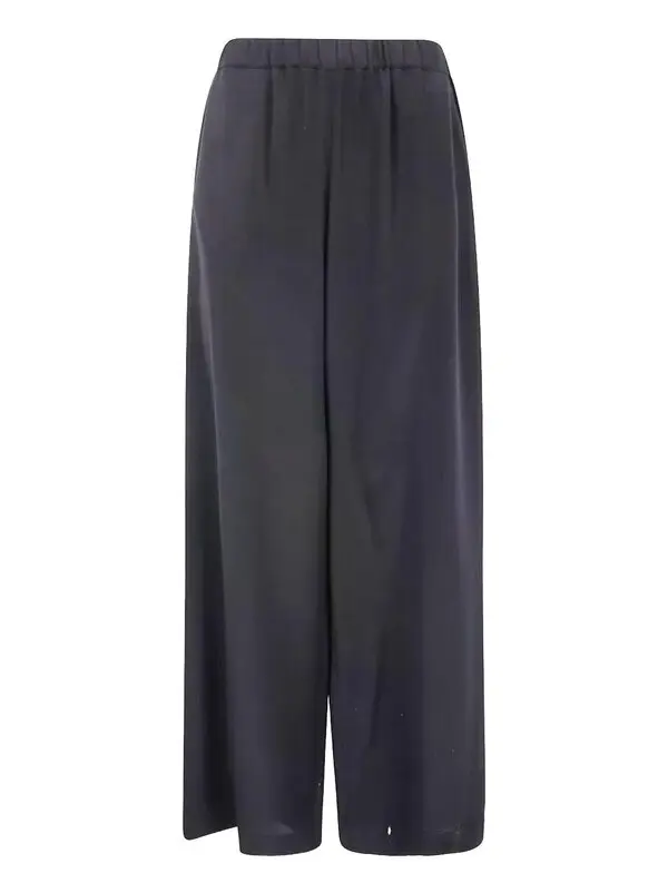 Max Mara Elasticated-waist Silk Trousers - Black