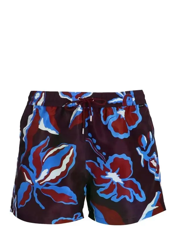 Paul Smith Floral-print Swim Short - Purple