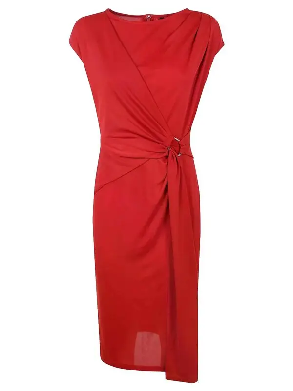 Ralph Lauren Ring-detail Midi Dress - Red