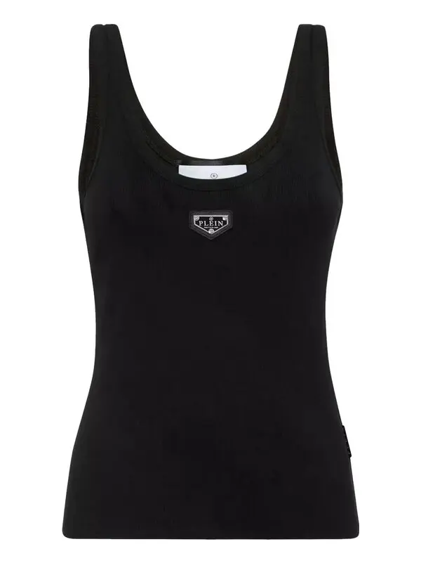 Philipp Plein Ribbed Tank Top - Black