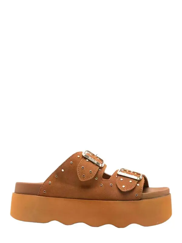 DR. SCHOLL'S SHOES 40mm Heather Studded Sandals - Brown