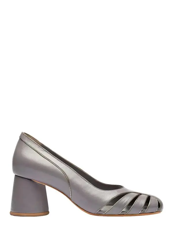 STUDIO CHOFAKIAN 50mm Cone-heel Cutout Pumps - Purple