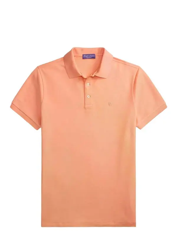 Ralph Lauren Purple Label Embroidered-logo Polo Shirt - Orange