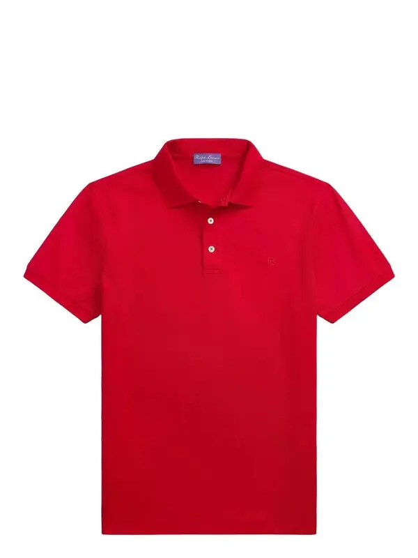 Ralph Lauren Purple Label Piqué Polo Shirt - Red
