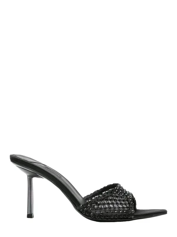 LE SILLA 80mm Crystal-embellished Pointed-toe Heeled Sandals - Black