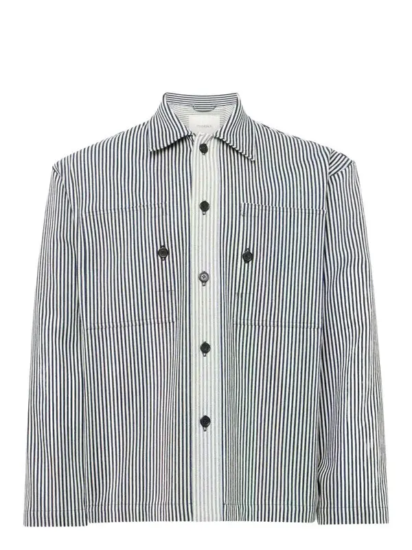 JW Anderson Striped Patch-pocket Shirt - White