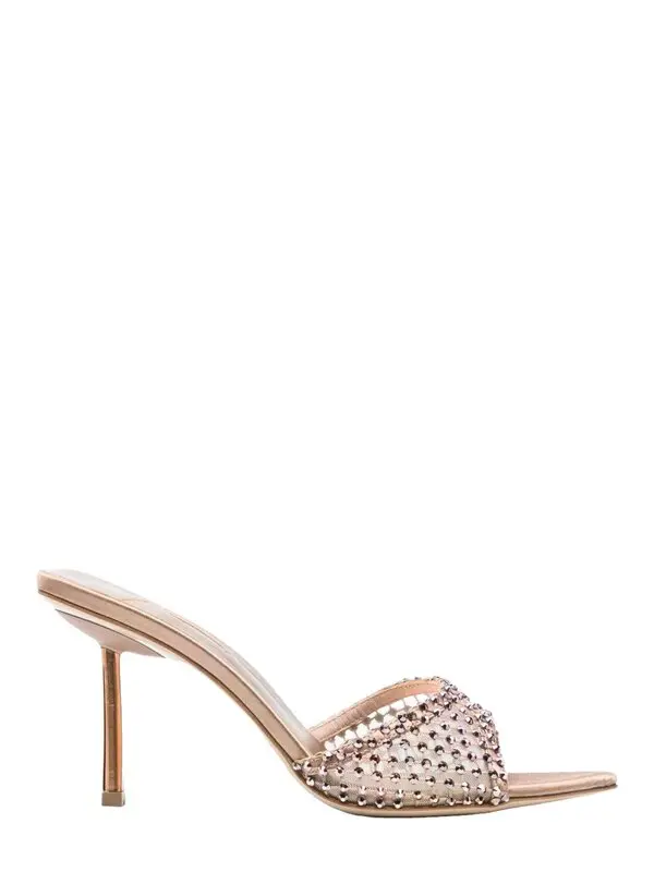 LE SILLA 80mm Embellished Pointed-toe Heeled Sandals - Neutrals