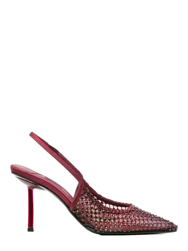 LE SILLA 90mm Gilda Crystal-embellished Slingback Heeled Pumps - Red