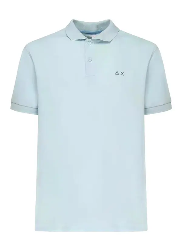 SUN 68 Embroidered-logo Polo Shirt - Blue