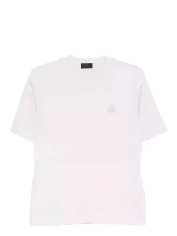 Moncler Logo-patch Short-sleeve T-shirt - Pink